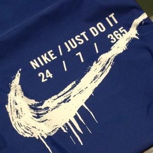 Nike | Bags | Nwt New Nike Blue Logo Drawstring Gym Sack Bag | Poshmark
